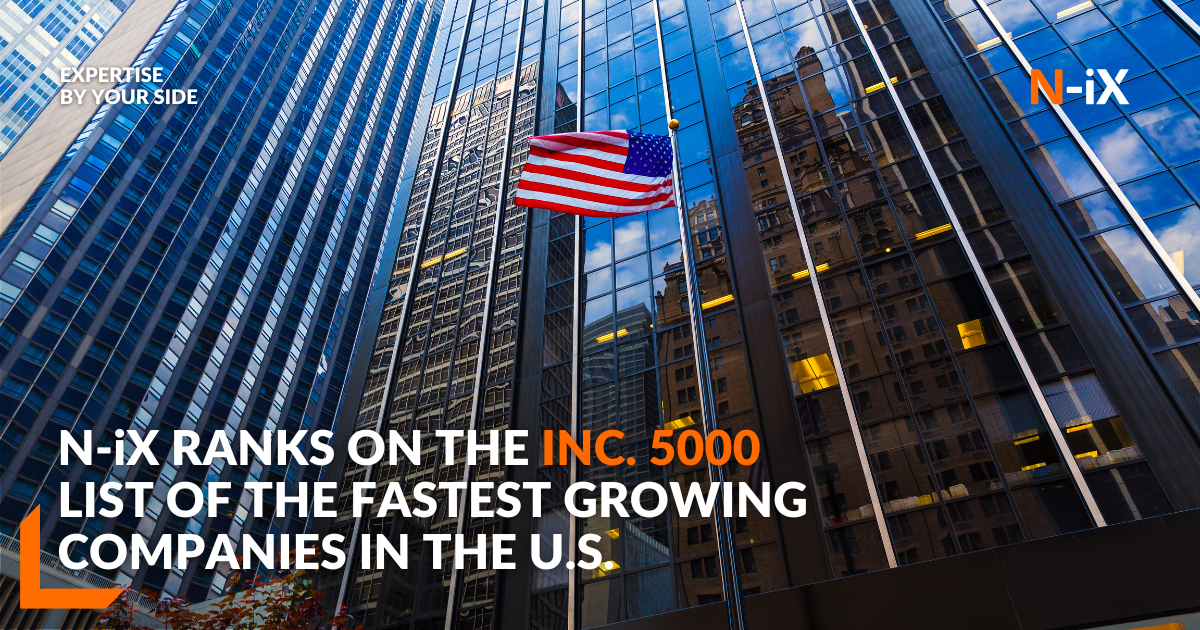 N-iX ranks on the 2023 Inc. 5000 list